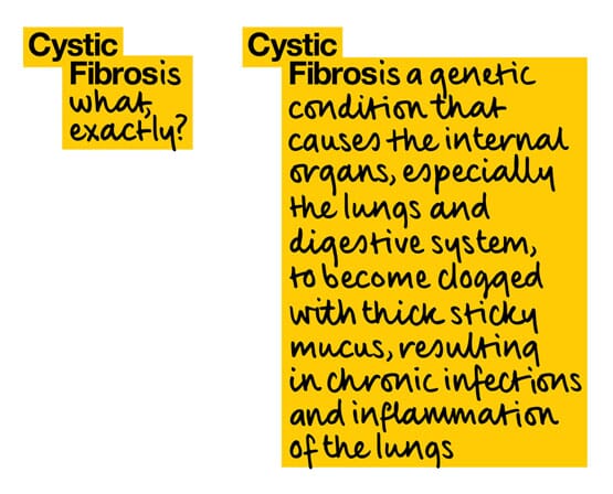 Cystic Fibrosis Quote Cystic Fibrosis Is... | Johnson Banks